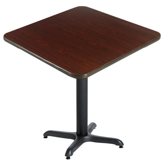 Laminate Reversible Restaurant Table In Black / Mahogany